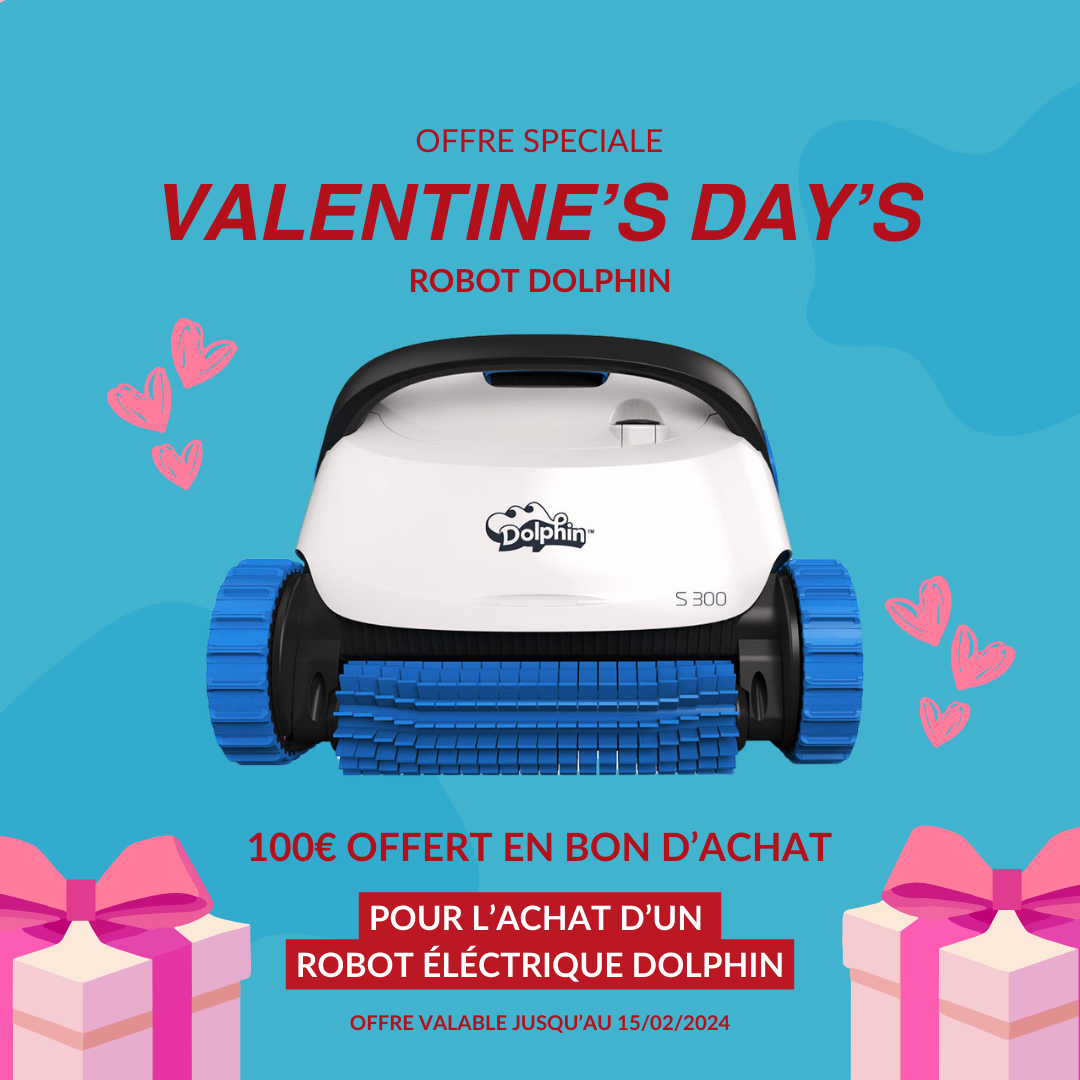 Offre spéciale Saint-Valentin - Robot Dolphin - Yes Piscine